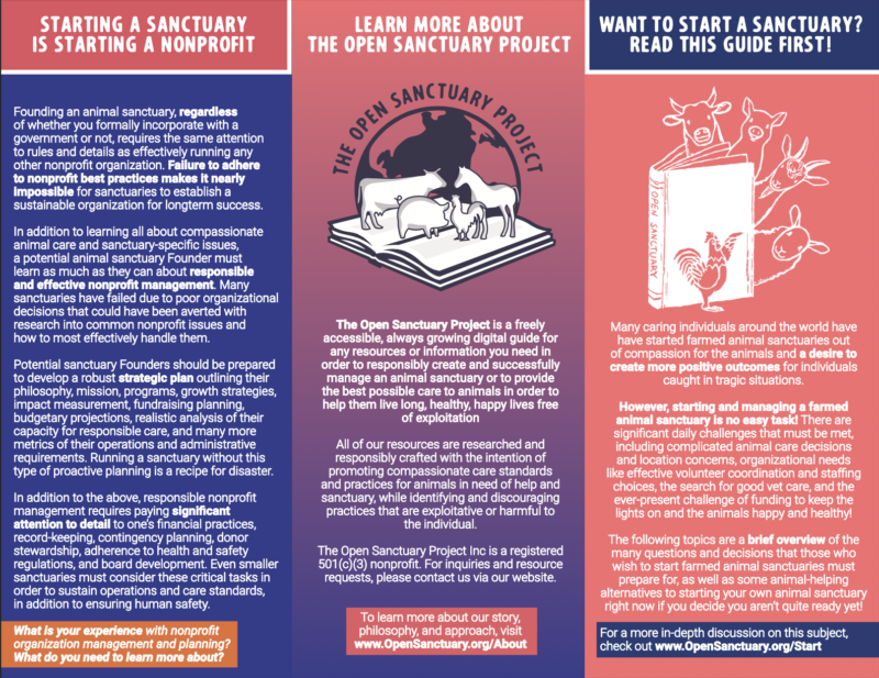 The Open Sanctuary Project S So You Want To Start A Sanctuary