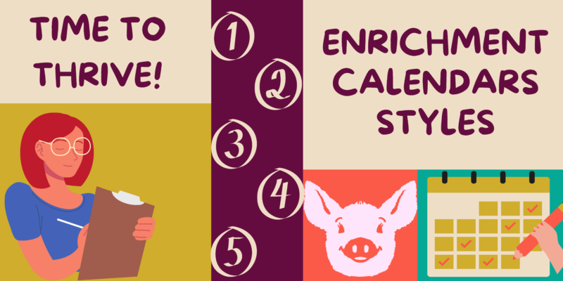 Time To Thrive: Enrichment Calendar Styles - The Open Sanctuary Project