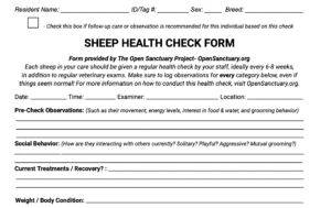 The Open Sanctuary Project's Sheep Health Check Form - The Open ...
